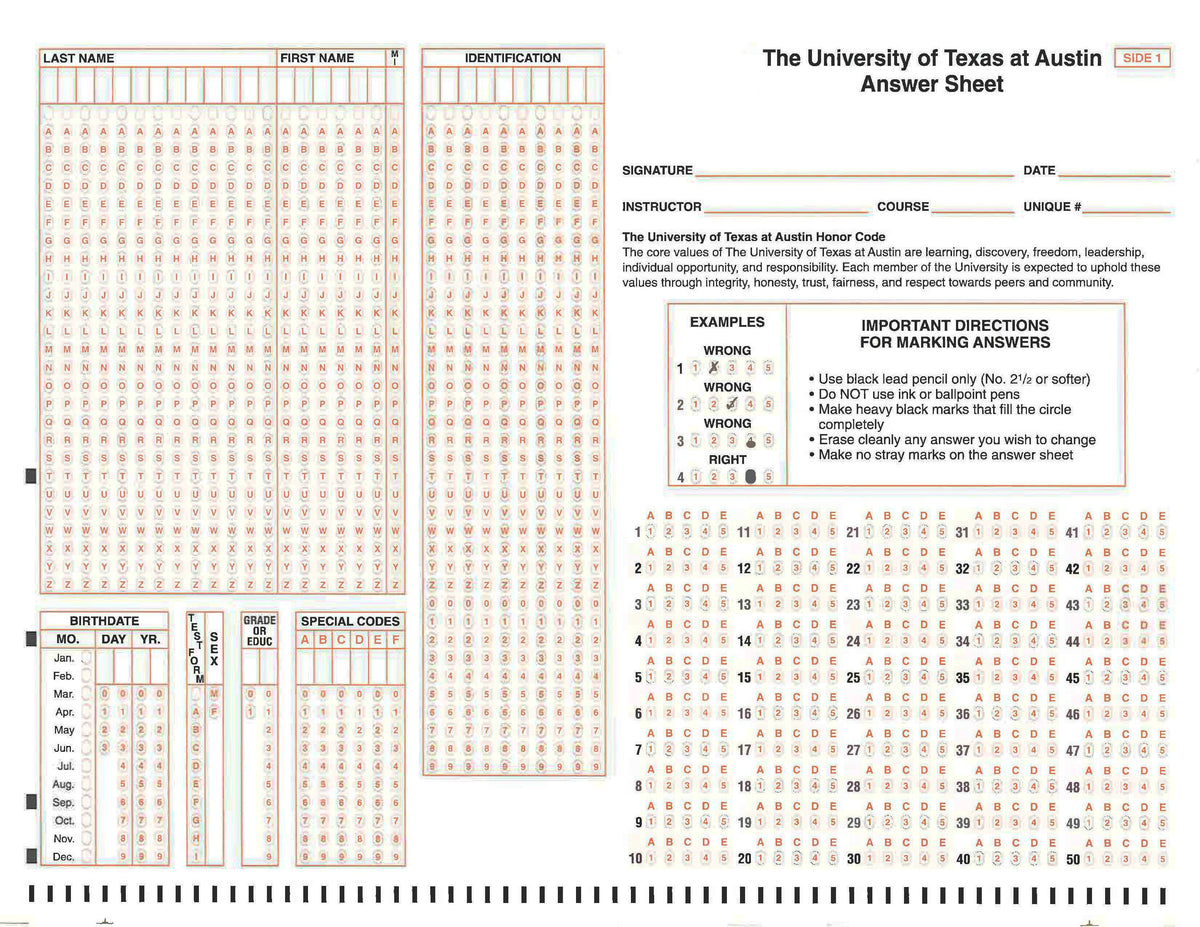 Orange ScanTrons (Pack of 500) – UT Document Solutions